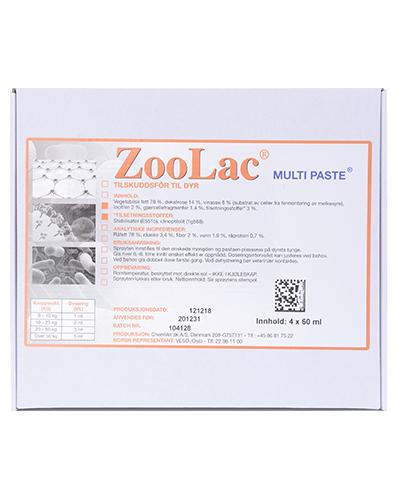 ZooLac Multi Paste tilskuddsfôr til dyr 4x60 ml - Apotek 1