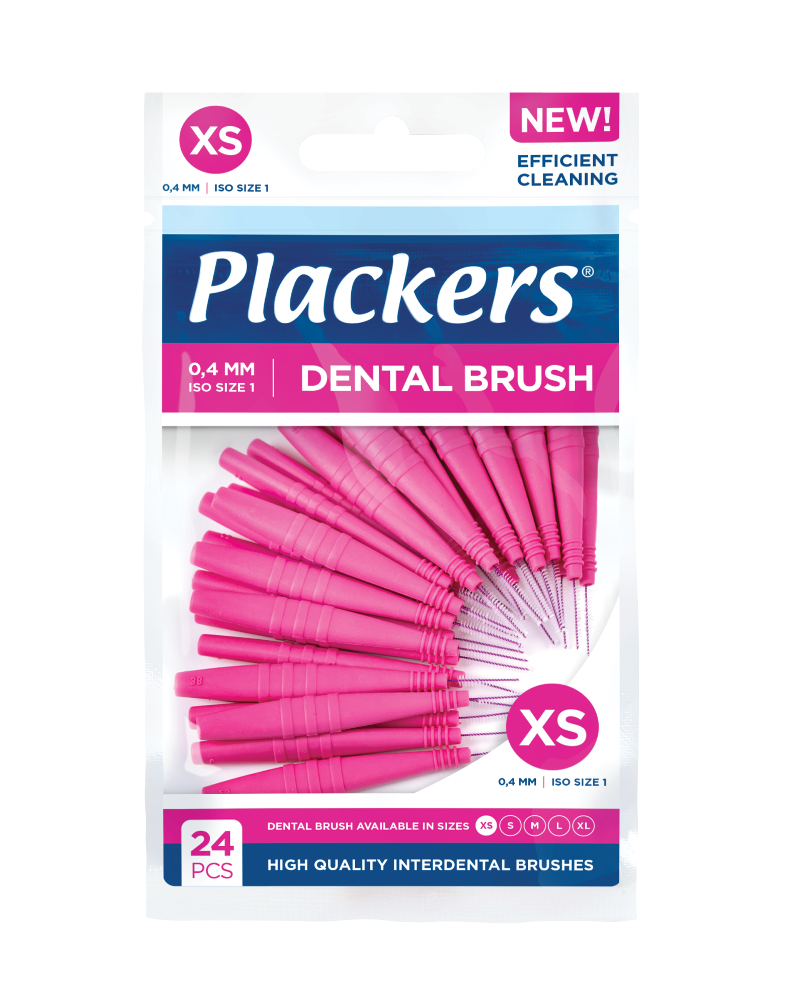 Plackers Dental Brush mellomromsbørste 0,4 mm XS 24 stk - Apotek 1