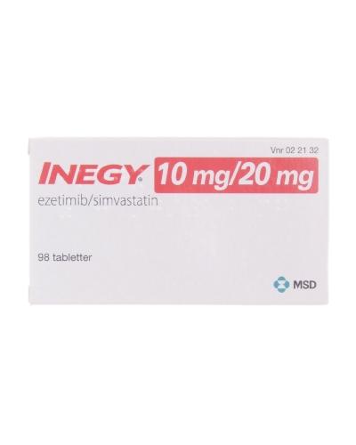 Inegy Tablett 10 mg/20 mg 98 stk - Apotek 1