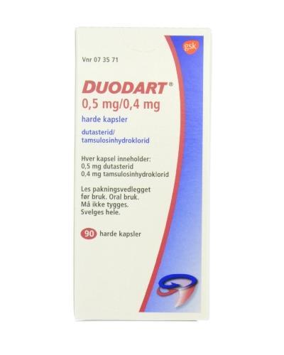 Duodart 0,5 mg/0,4 mg harde kapsler 90 stk - Apotek 1