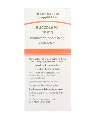 Buccolam Munnvann, oppløsning 10 mg 4x2 ml - Apotek 1