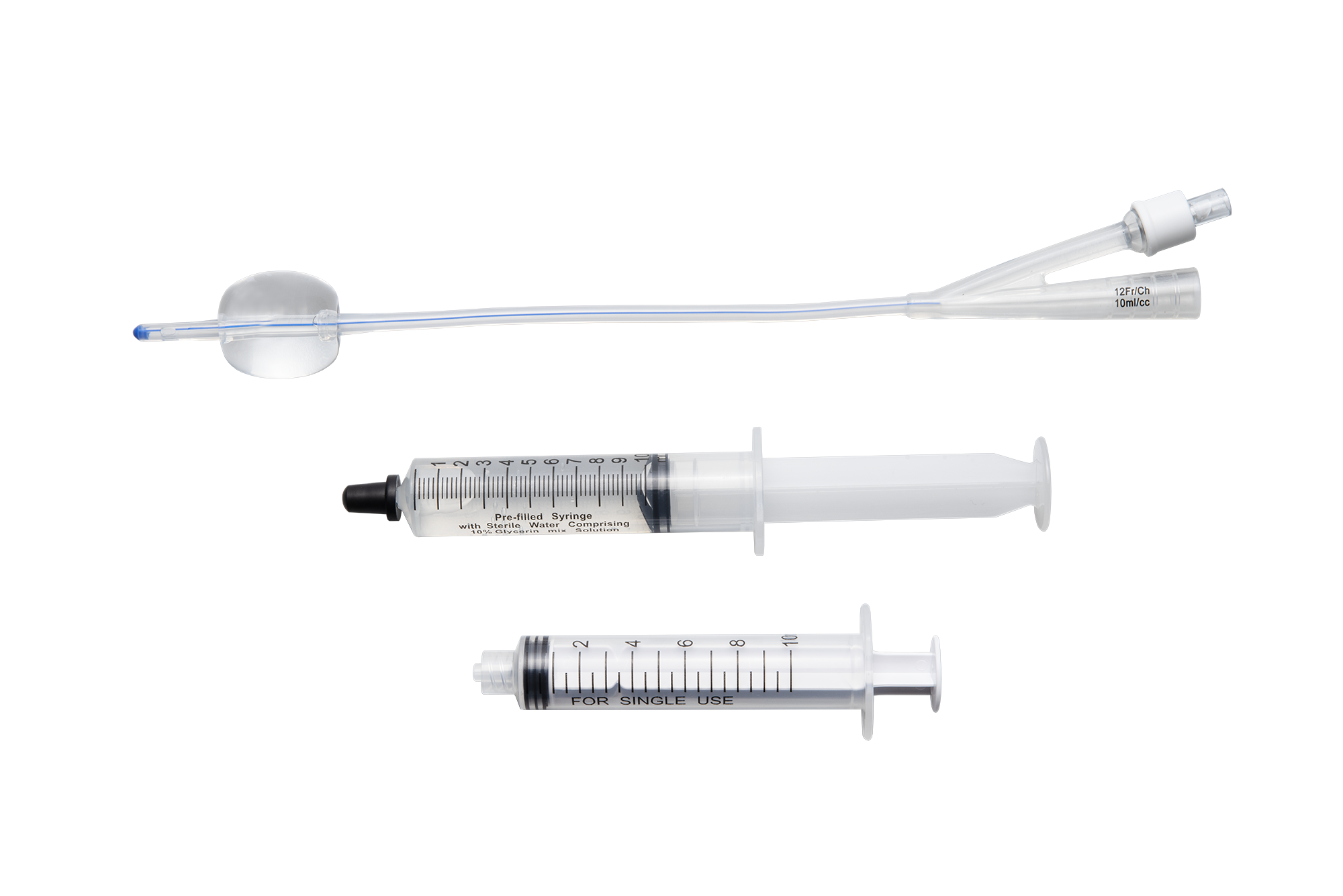 UnoQuip Care Foley silikon kateter prefyl kv, CH12 5 stk - Apotek 1