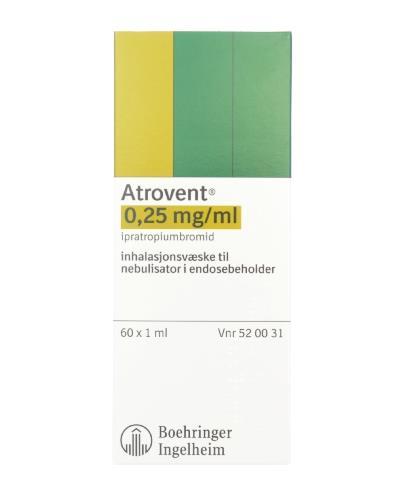 Atrovent 0,25 mg/ml inhalasjonsvæske til nebulisator, oppløsning 60x1 ...