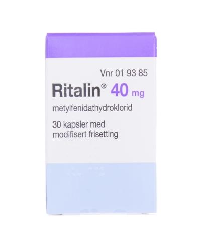 Ritalin 40 mg harde kapsler med modifisert frisetting 30 stk - Apotek 1