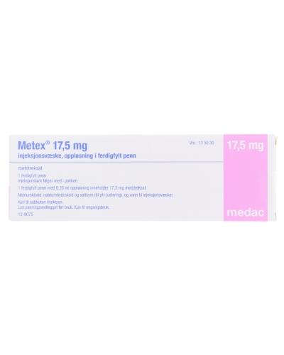 Metex Injeksjonsvæske, oppløsning i ferdigfylt penn 17,5 mg 1x0,35 ml ...