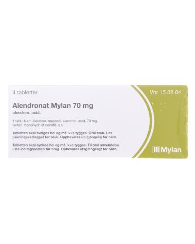 Alendronat Mylan 70 mg tabletter 4 stk - Apotek 1