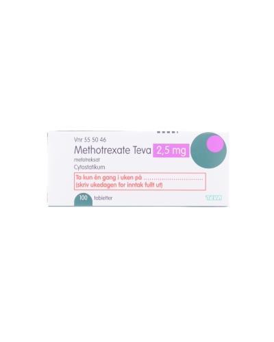 Methotrexate Teva 2,5 mg tabletter 100 stk - Apotek 1