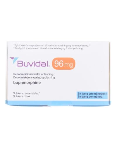 Buvidal 96 mg depotinjeksjonsvæske, oppløsning ferdigfylt sprøyte 0,27 ...