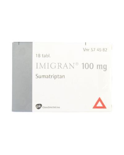 Imigran Tablett, filmdrasjert 100 mg 18 stk - Apotek 1