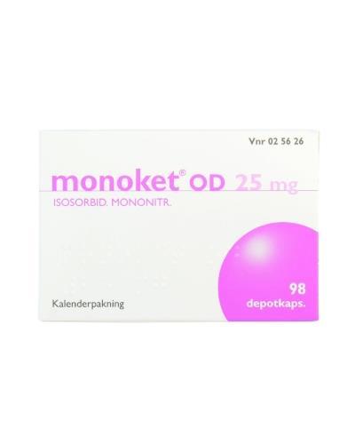Monoket OD Depotkapsel, hard 25 mg 98 stk - Apotek 1