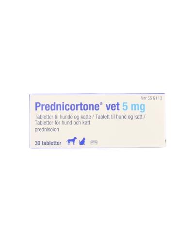 Prednicortone vet 5 mg tabletter til hund og katt 30stk - Apotek 1