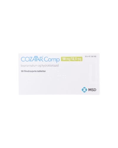 Cozaar Comp Tablett, filmdrasjert 50 mg/12,5 mg 98 stk - Apotek 1