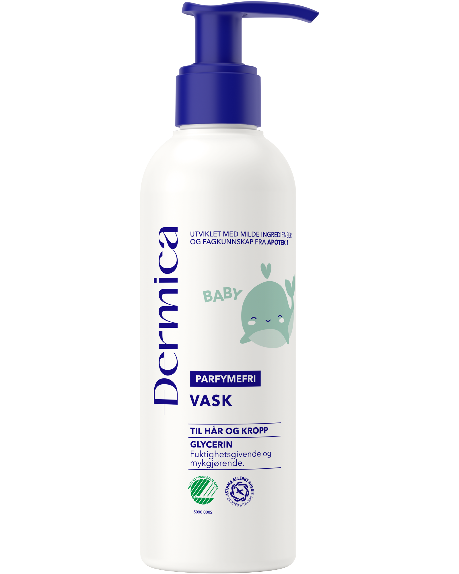 Dermica Baby hår- og kroppsvask 200 ml - Apotek 1