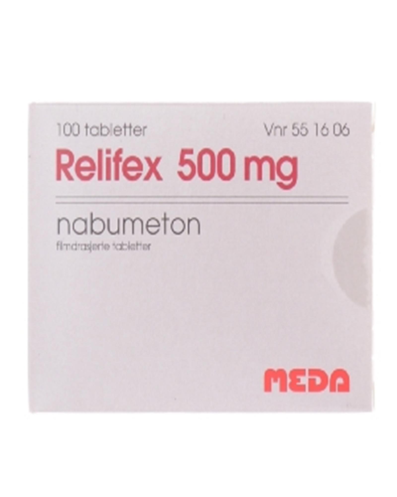Relifex Tablett, filmdrasjert 500 mg 100 stk - Apotek 1