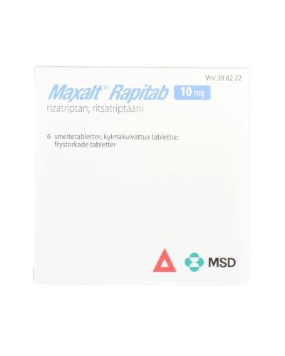 Maxalt Rapitab Smeltetablett 10 mg 6x1 stk - Apotek 1
