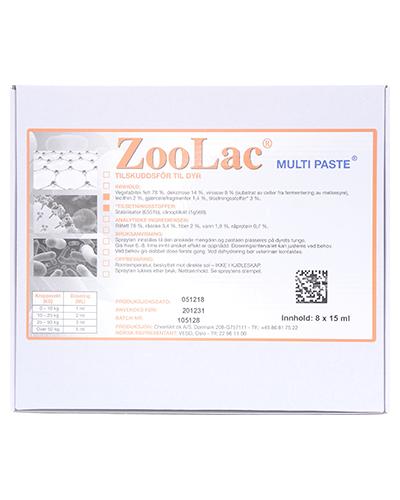 ZooLac Multi Paste tilskuddsfôr til dyr 8x15 ml - Apotek 1