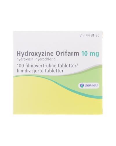 Hydroxyzine Orifarm 10 mg filmdrasjerte tabletter 100 stk - Apotek 1