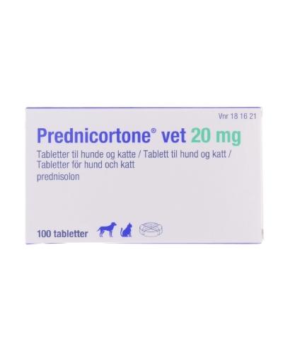 Prednicortone vet 20 mg tabletter til hund og katt 100 stk - Apotek 1