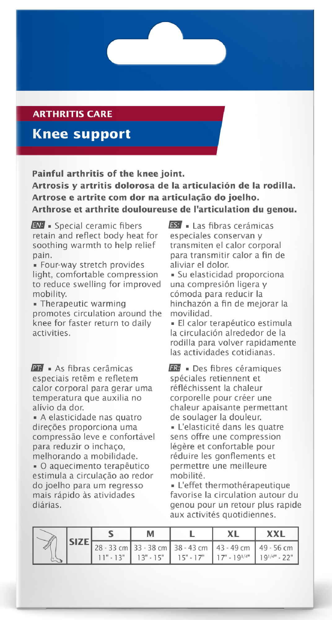 Actimove Arthritis Care knestøtte, størrelse M 1 stk - Apotek 1
