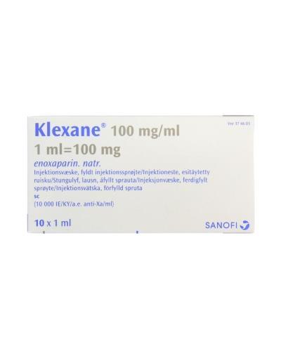 Klexane Injeksjonsvæske, oppløsning 100 mg/ml 10x1 ml - Apotek 1
