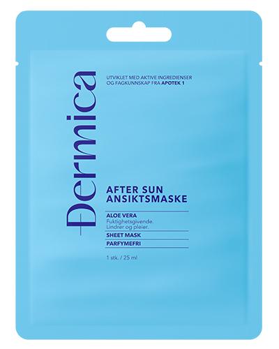 Dermica aftersun ansiktsmaske sheet mask 1stk - Apotek 1