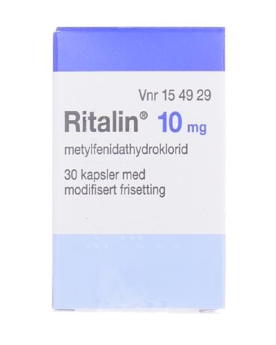 Ritalin 10 mg harde kapsler med modifisert frisetting 30 stk - Apotek 1