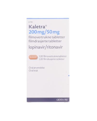 Kaletra Tablett, filmdrasjert 200 mg/50 mg 120 stk - Apotek 1
