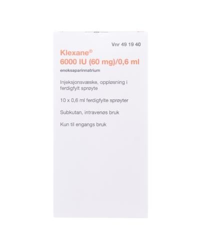 Klexane 2care4 inj 6000 IU/spr - Apotek 1