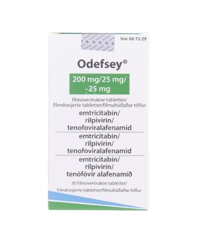 Odefsey Tablett, filmdrasjert 200 mg/25 mg/25 mg 30 stk - Apotek 1
