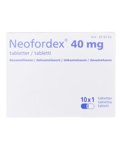 Neofordex 40 mg tabletter blisterpakning, endose 10 stk - Apotek 1