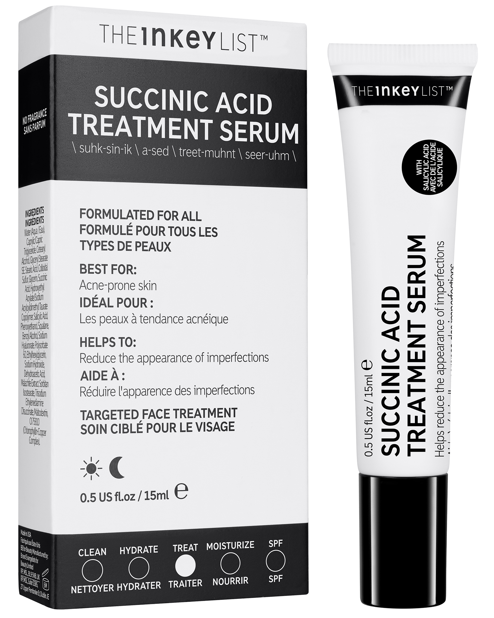 The Inkey List Succinic Acid Treatment behandling 15 ml - Apotek 1