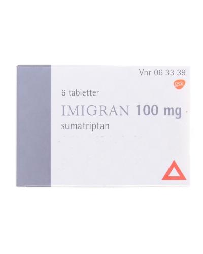 Imigran Tablett, filmdrasjert 100 mg 6 stk - Apotek 1
