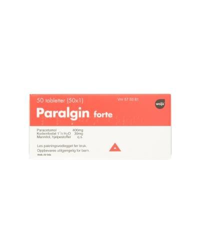 Paralgin forte 400 mg/30 mg tabletter blisterpakning, endose 50 stk ...