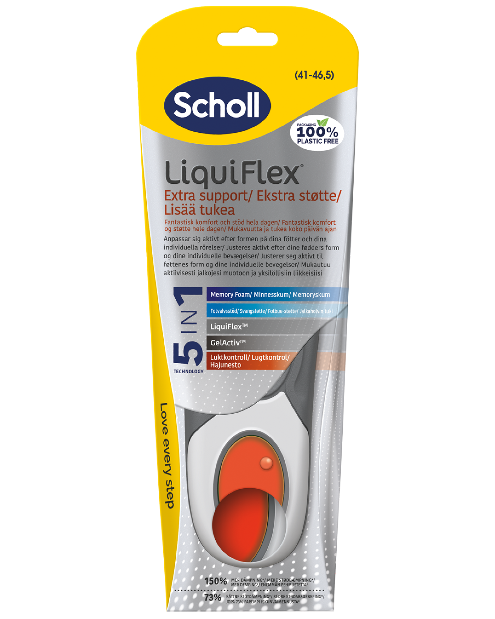 Scholl LiquiFlex Extra Support innleggssåle L (41-46,5) 1 par - Apotek 1