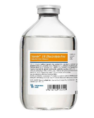 Vamin 18 g N/L Elektrolyttfri Infusjonsvæske, oppløsning 500 ml - Apotek 1