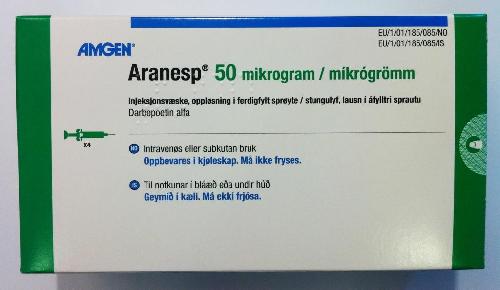 Aranesp Injeksjonsvæske, oppløsning 50 mikrog 4x0,5 ml - Apotek 1