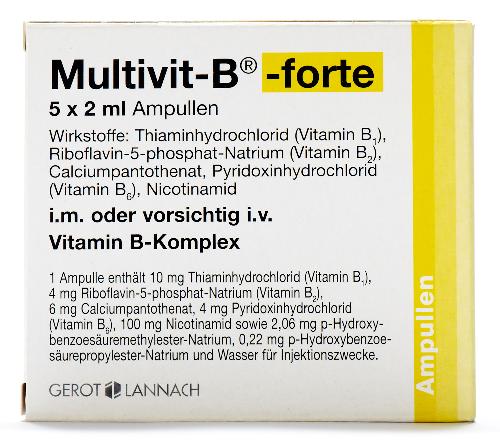Multivit-B forte injeksjon 5x2 mlamp - Apotek 1