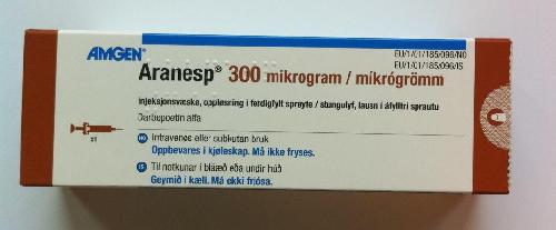 Aranesp Injeksjonsvæske, oppløsning 300 mikrog 1x0,6 ml - Apotek 1