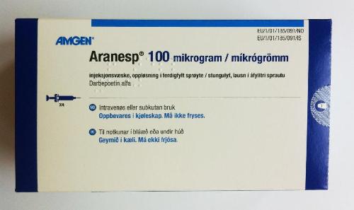 Aranesp Injeksjonsvæske, oppløsning 100 mikrog 4x0,5 ml - Apotek 1