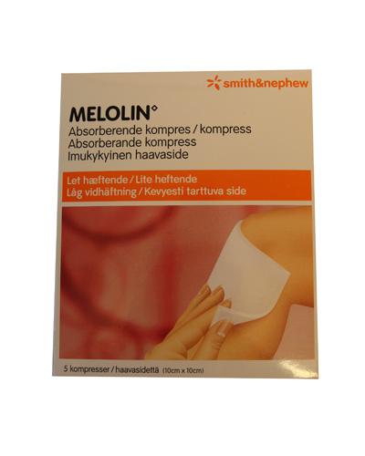 Melolin kompress 10 x 10 cm steril 5 stk - Apotek 1