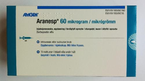 Aranesp Injeksjonsvæske, oppløsning 60 mikrog 4x0,3 ml - Apotek 1
