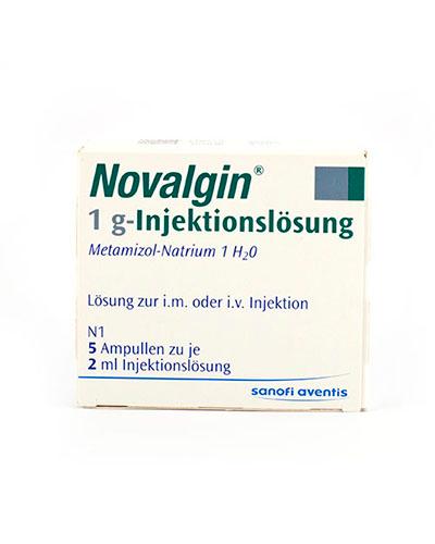 Novalgin 1g/2ml injeksjon 5x2 mlamp - Apotek 1