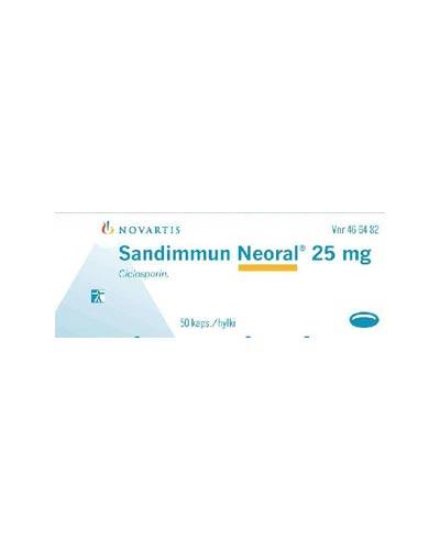 Sandimmun Neoral Kapsel, myk 25 mg 50 stk - Apotek 1