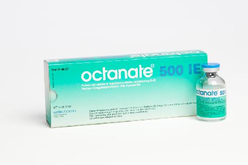 Octanate Pulver og væske til injeksjonsvæske, oppløsning 500 IE 1 sett ...